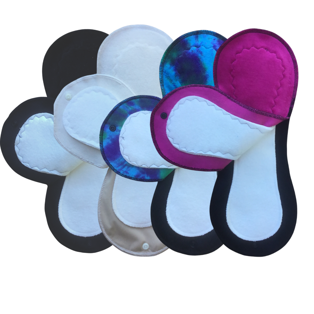 Pile of 4 Slim Mega pads – Honour Your Flow