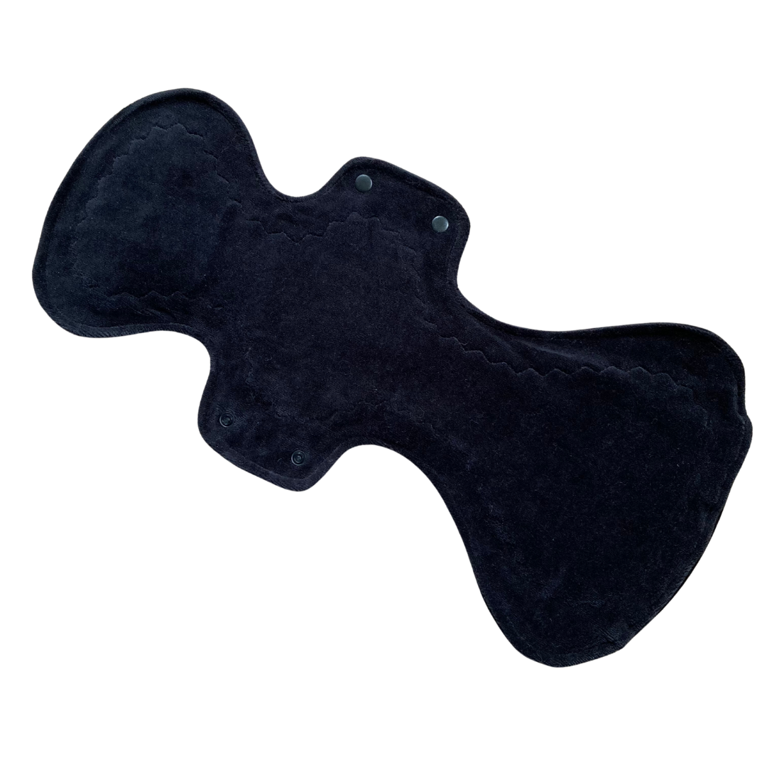Black Mega Pad - Organic Cotton Reusable Maternity Pad Very Heavy Flow ...
