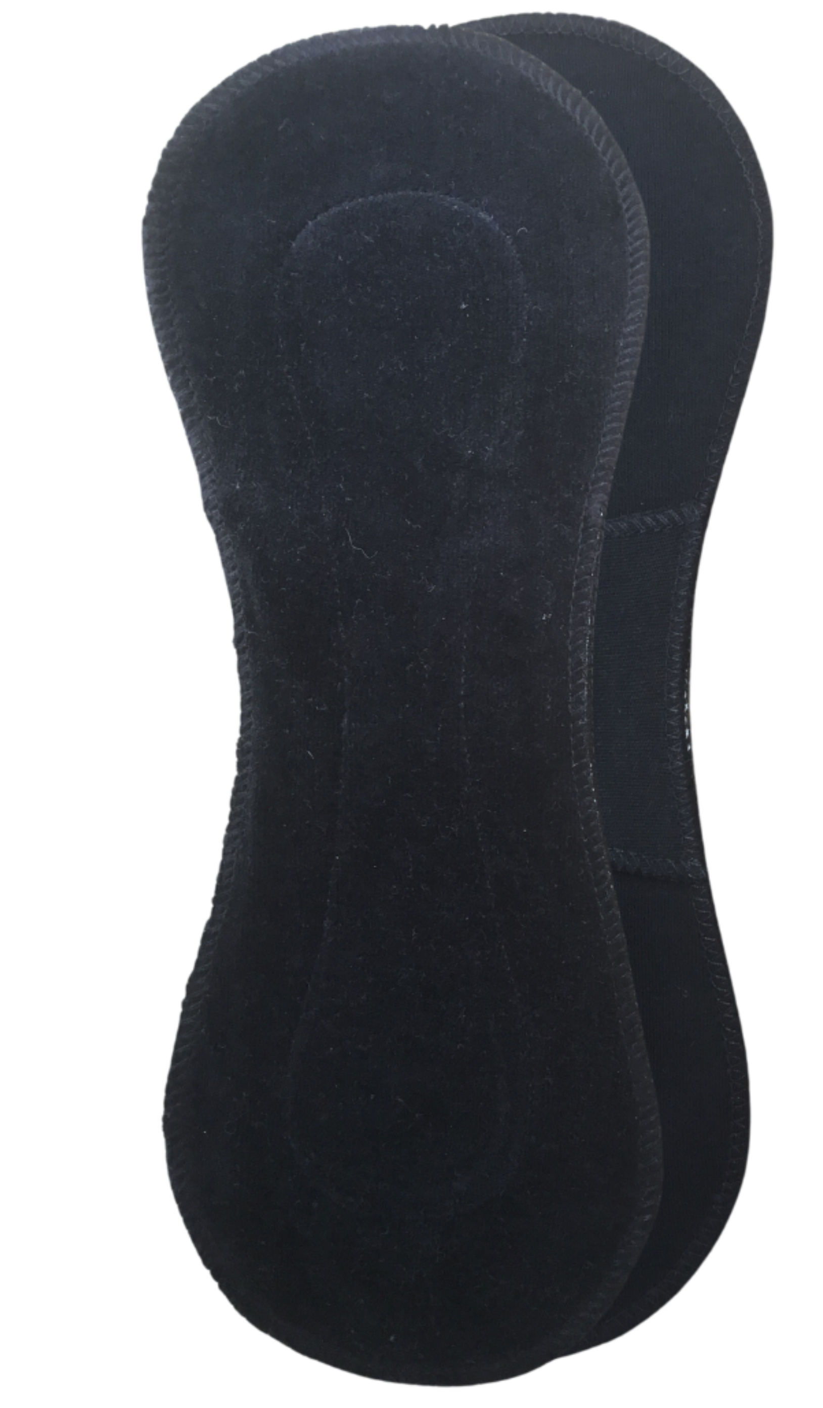 Black Regular-Long Pad - Organic Cotton Velour Reusable Sanitary Pad ...